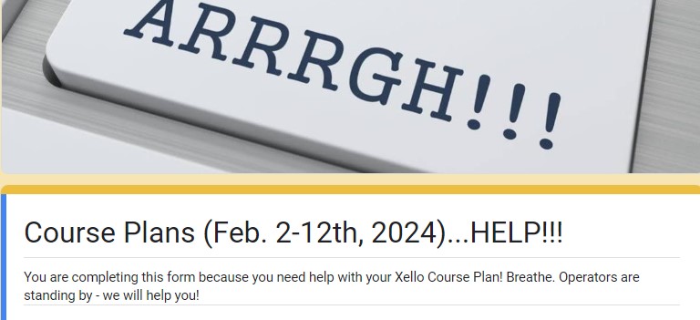 Course Plan & Xello HELP!